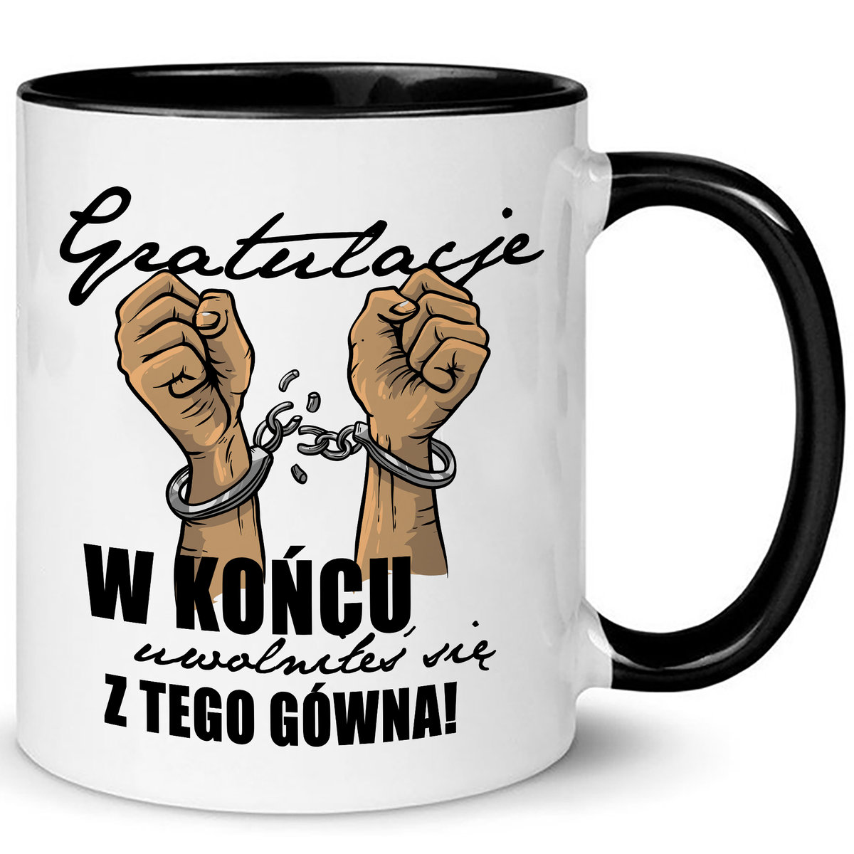 Kubek ceramiczny, Zdrajco, 330 ml, biały - StyleCouture | Sklep EMPIK.COM