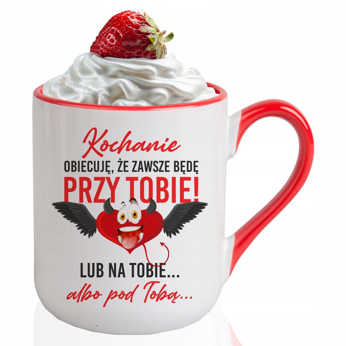 Kubek Coffe Czerwony Na Dzień Chłopaka Obiecuję, Że Zawsze Będę Przy ...