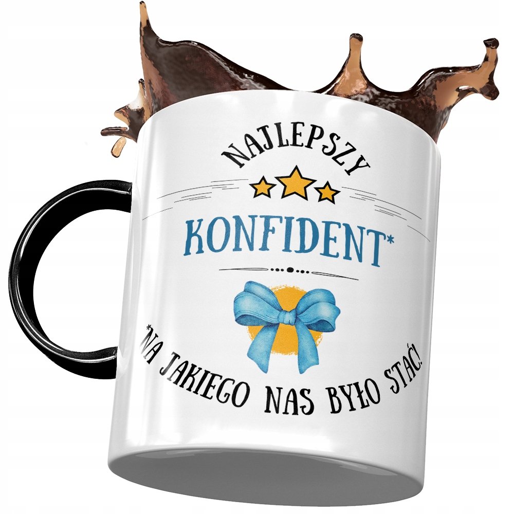 Kubek Czarny Dla Konfidenta Najlepszy Konfident z Nadrukiem ze Zdjęciem ...