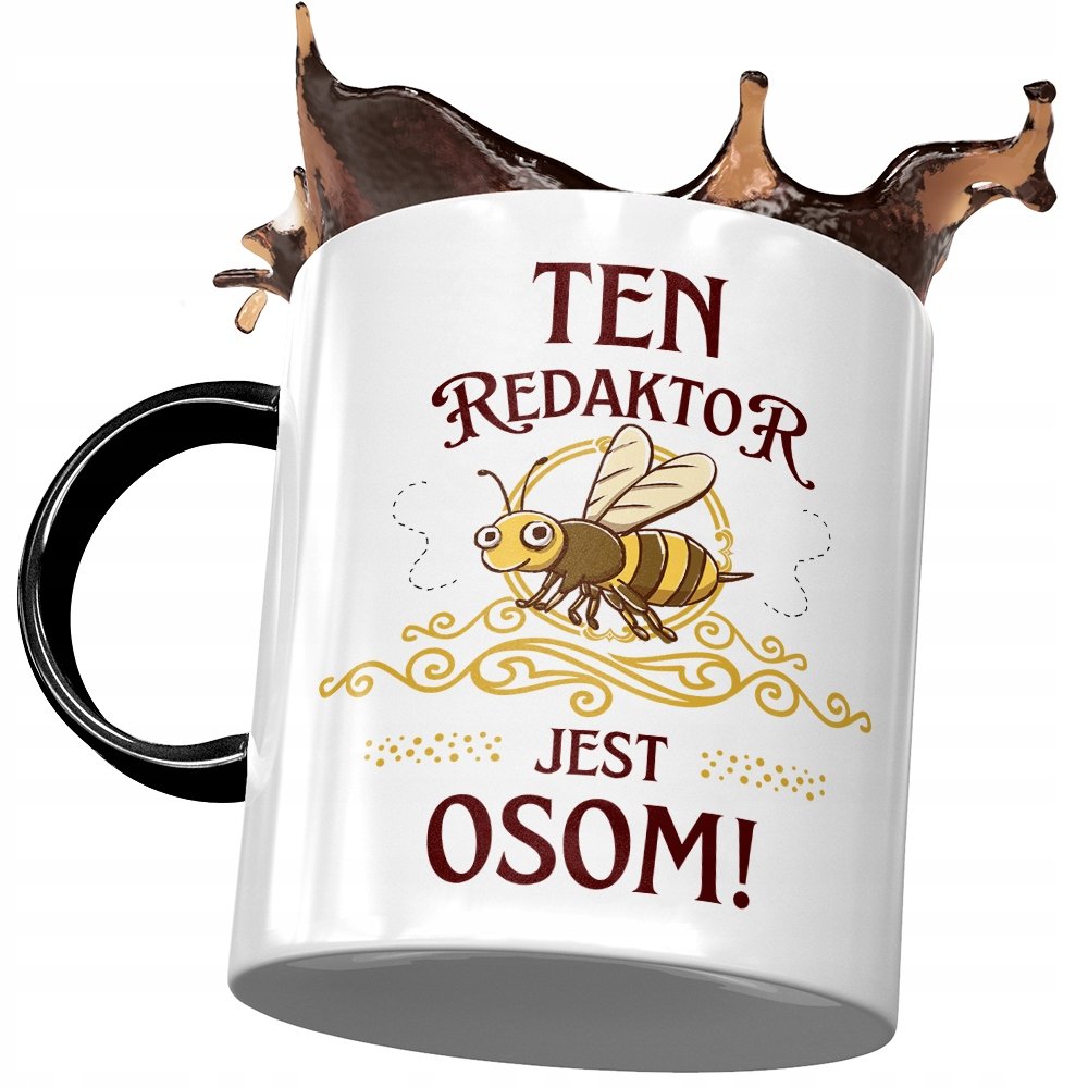 Kubek Czarny Dla Redaktora Ten Redaktor Jest Osom z Nadrukiem ze ...