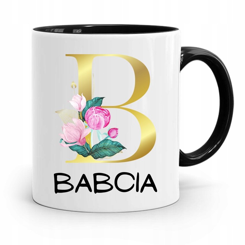 KUBEK CZARNY DZIEŃ BABCI BABCIA PREZENT z Nadrukiem ze Zdjęciem - PoliDraw | Sklep EMPIK.COM