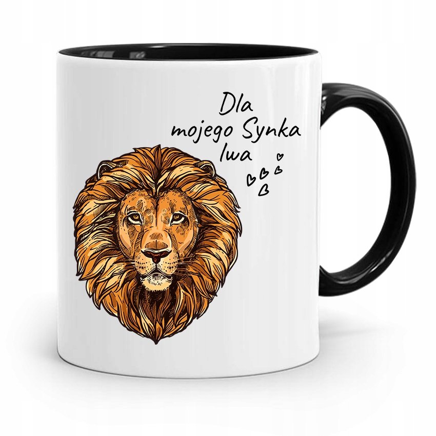 KUBEK CZARNY PREZENT DLA SYNA DLA MOJEGO SYNKA LWA z Nadrukiem ze ... KUBEK CZARNY PREZENT DLA SYNA DLA MOJEGO SYNKA LWA z Nadrukiem ze ...