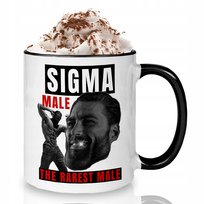 KUBEK CZARNY Z NADRUKIEM NA PREZENT SIGMA MALE THE RAREST MALE WZORY ...
