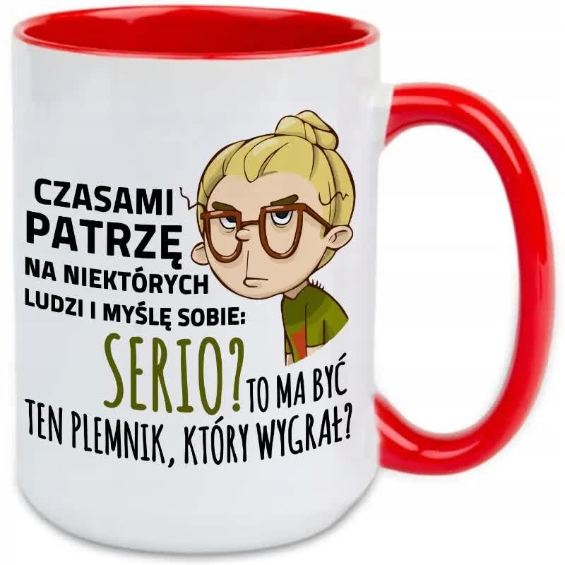 KUBEK CZER WNĘTRZE UCHO PREZENT SERIO TO JEST TEN PLEMNIK KTÓRY WYGRAŁ ...