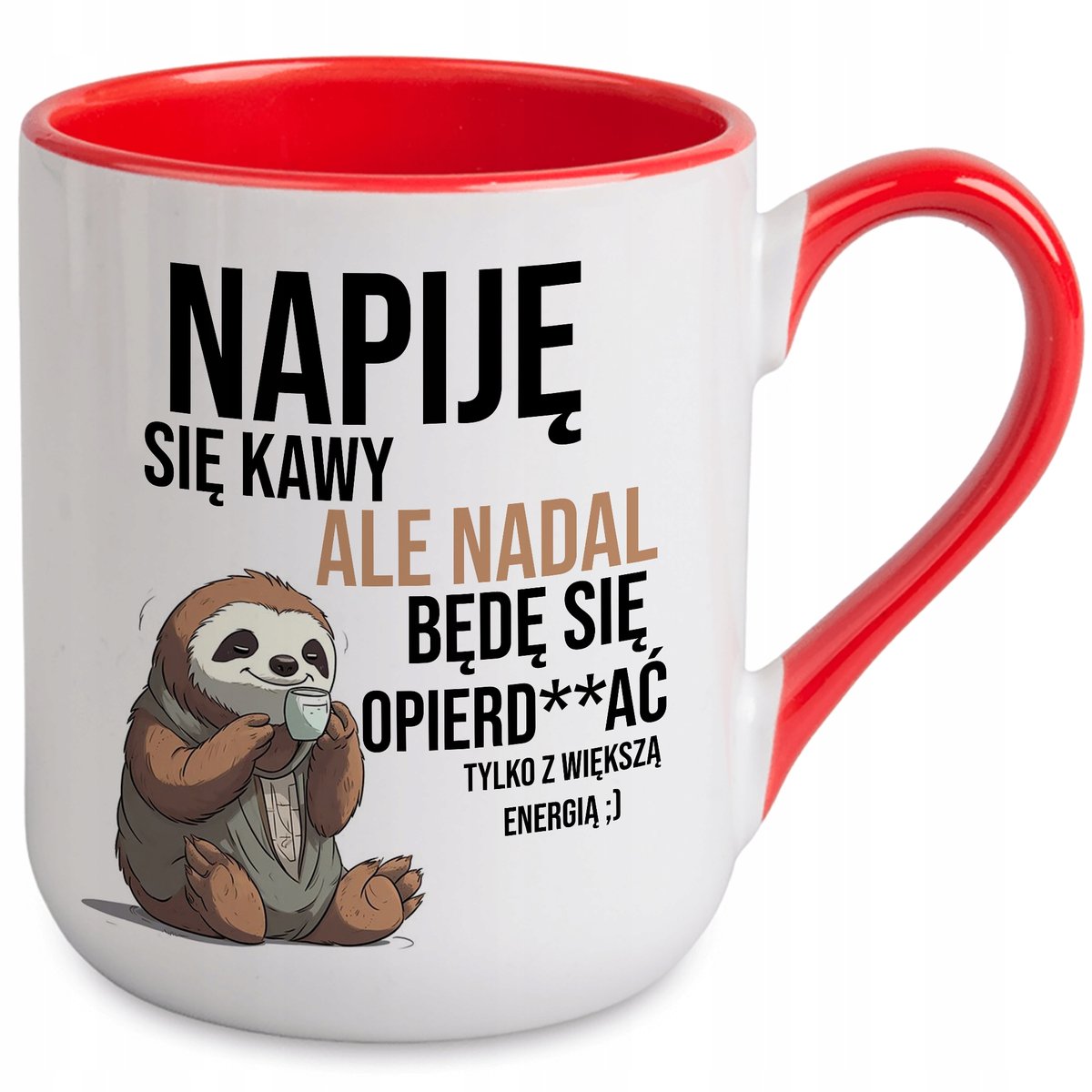 KUBEK CZERWONY COFFE PREZENT DO PRACY NAPIJE SIĘ KAWY URODZINY IMIENINY WZ - Inna marka | Sklep ...