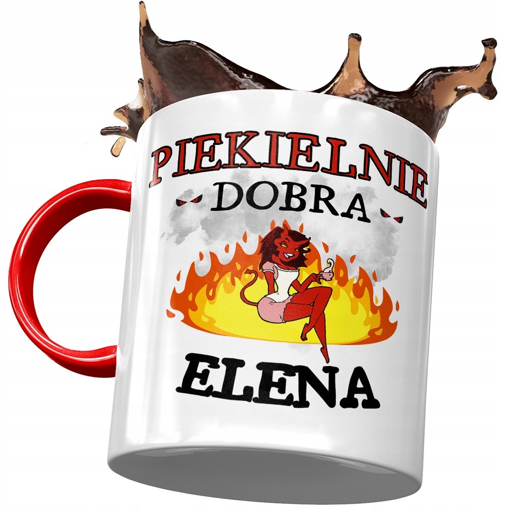 Kubek Czerwony Dla Eleny Koleżanki Żony na Prezent z Nadrukiem ze ...