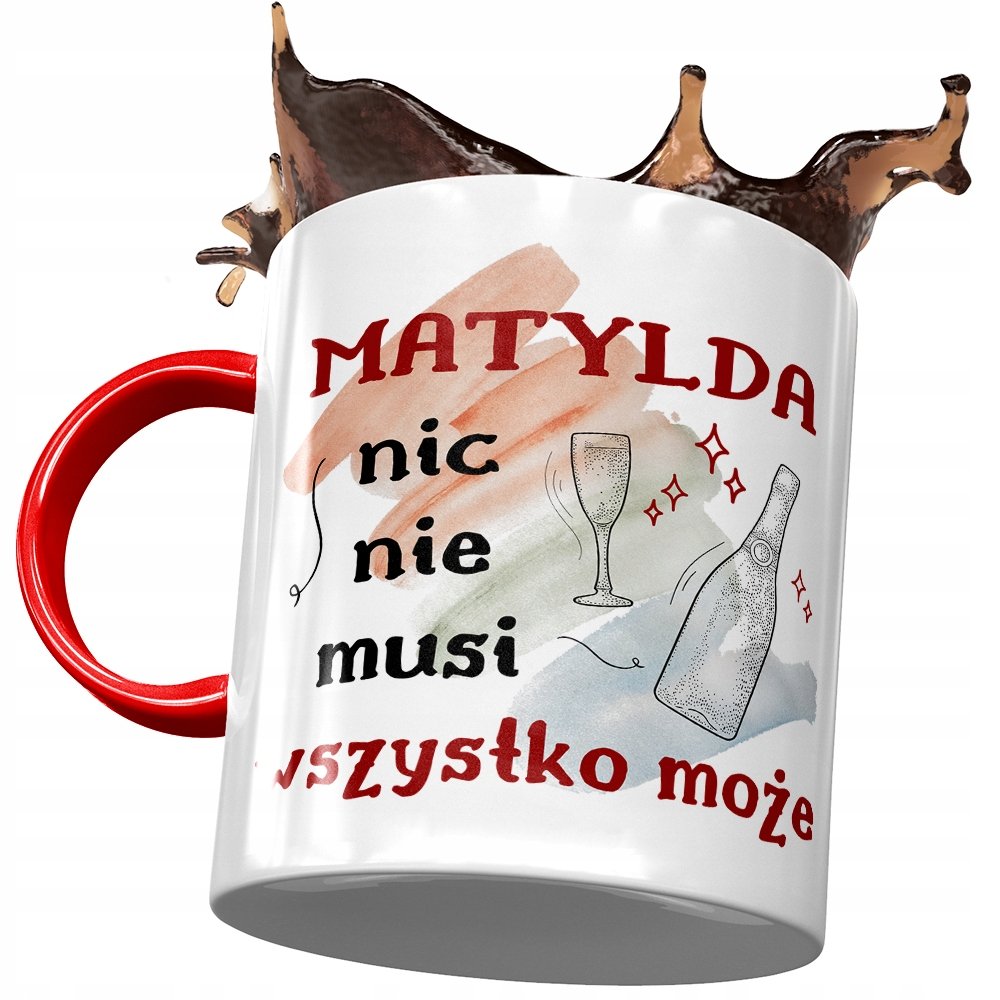 Kubek Czerwony Dla Matyldy Żony Przyjaciółki z Nadrukiem ze Zdjęciem ...