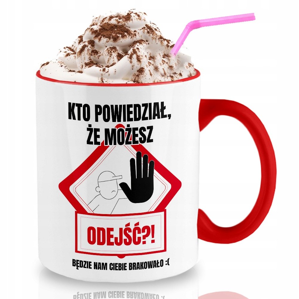Kubek Czerwony Na Prezent ODEJŚCIE Z PRACY Wzory - StyleCouture | Sklep EMPIK.COM