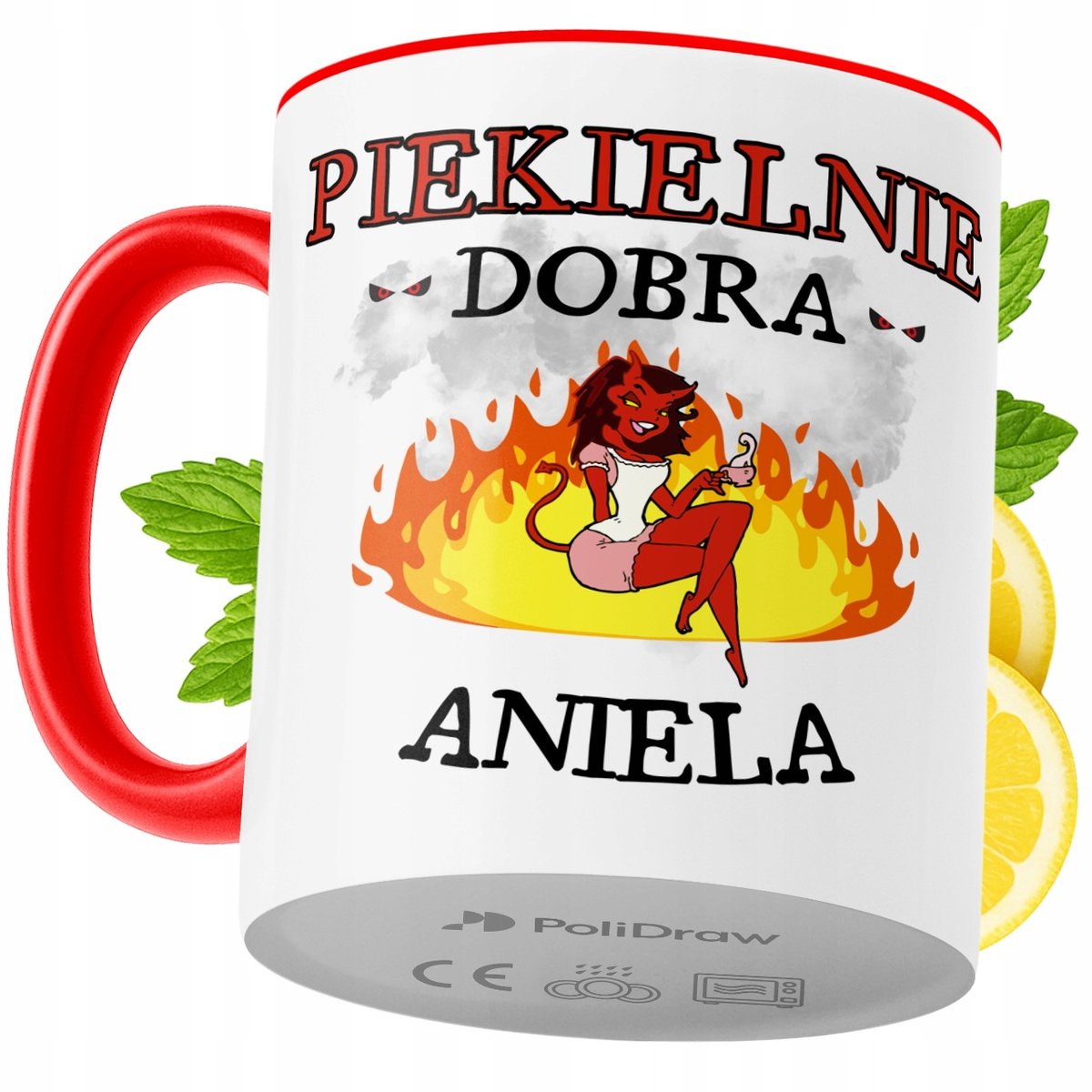 Kubek Dla Anieli na Prezent z Nadrukiem ze Zdjęciem 330 ml Czerwony ...