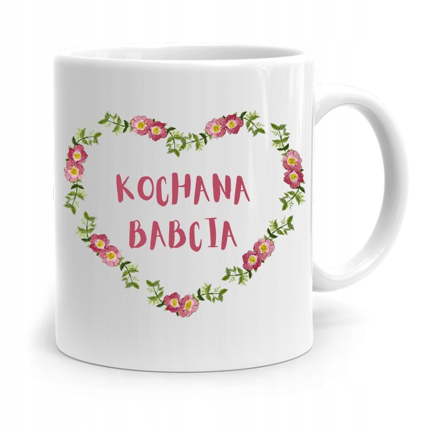 KUBEK DLA BABCI NA URODZINY KOCHANA BABCIA z Nadrukiem ze Zdjęciem - PoliDraw | Sklep EMPIK.COM