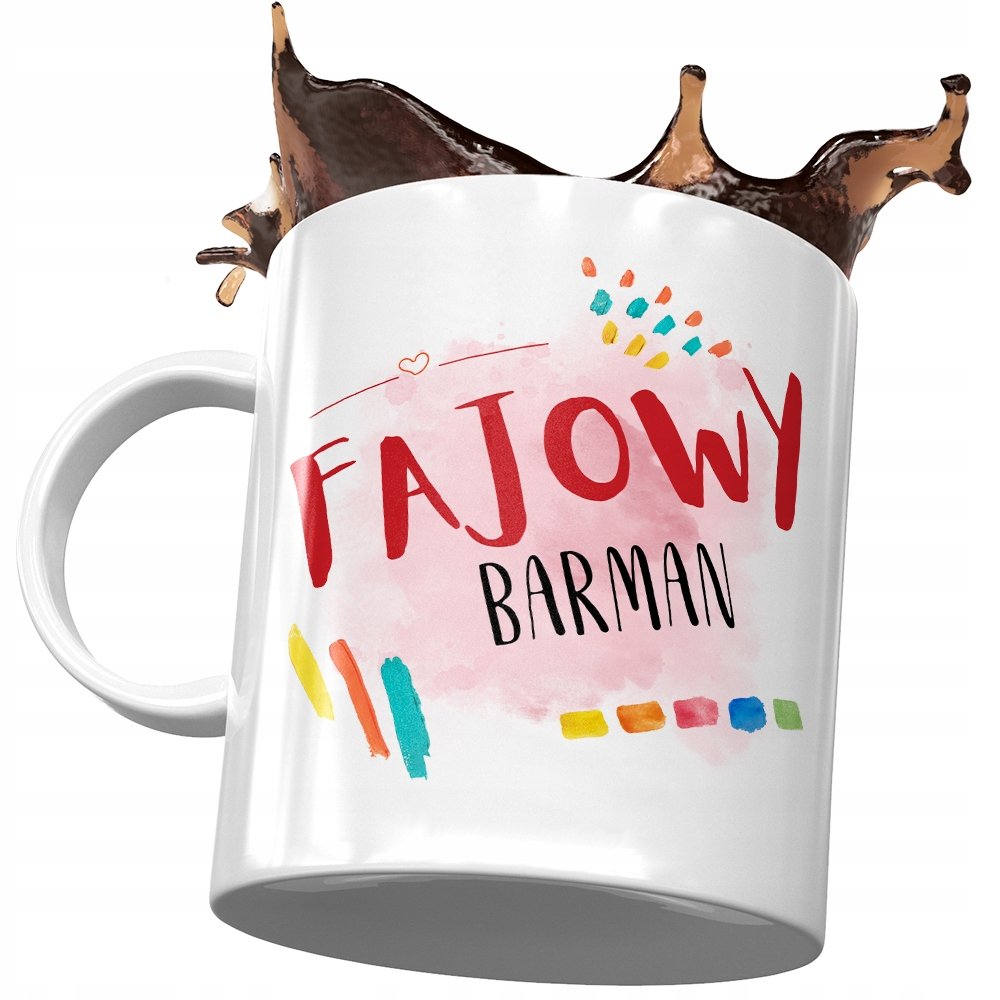 Kubek Dla Barmana Fajowy Barman na Prezent z Nadrukiem ze Zdjęciem ...