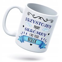 Kubek Dla Bolka Na Prezent z Dowolnym Trwałym Nadrukiem Zdjęciem Biały ...