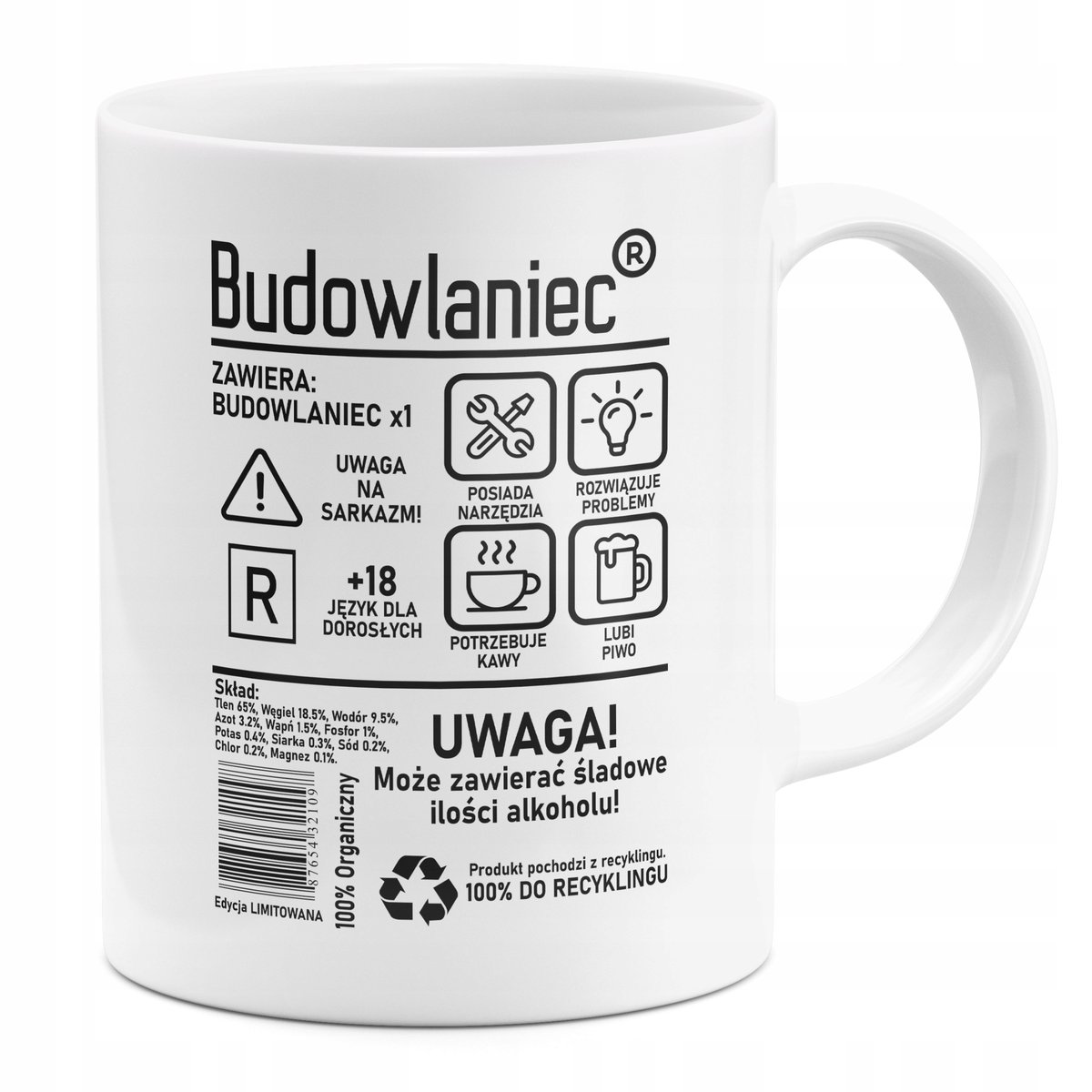 Kubek Dla Budowla ca Prezent Etykieta Budowlaniec - Inna marka | Sklep EMPIK.COM