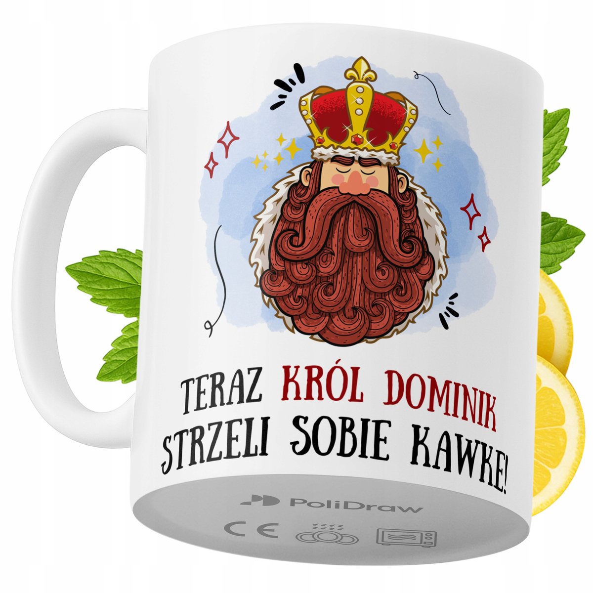 Kubek Dla Dominika na Prezent z Nadrukiem ze Zdjęciem 330 ml PoliDraw + Opakowanie na prezent ...