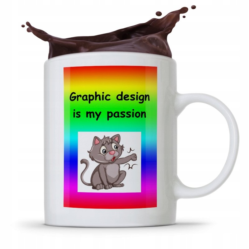 KUBEK DLA GRAFIKA GRAPHIC DESIGN IS MY PASSION z Nadrukiem ze Zdjęciem ...