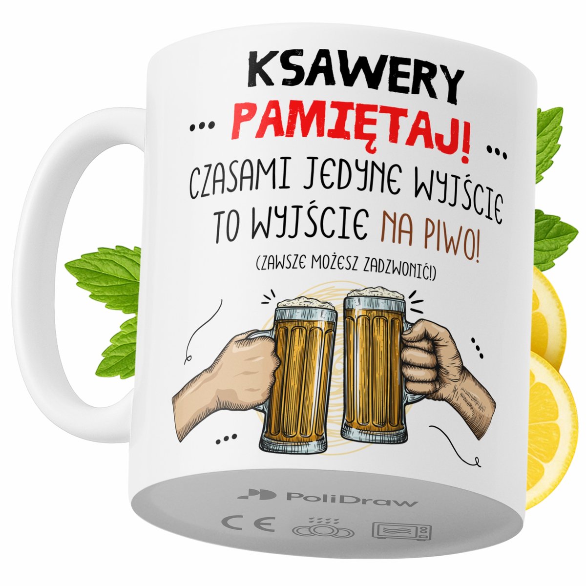 Kubek Dla Ksawerego na Prezent z Nadrukiem ze Zdjęciem 330 ml PoliDraw + Opakowanie na prezent ...