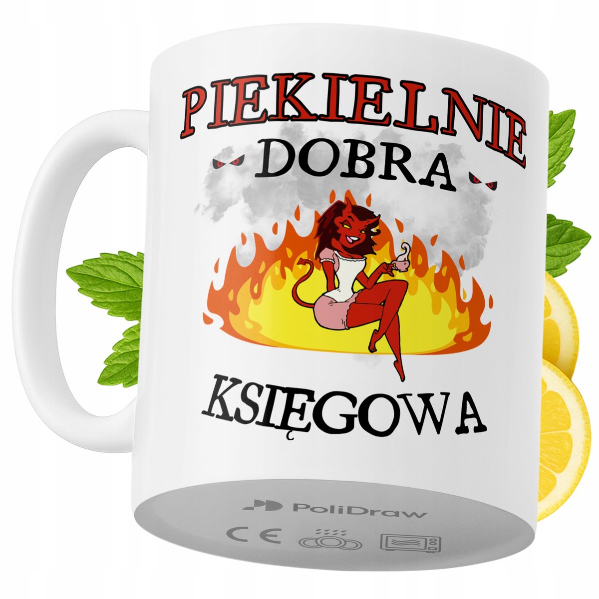 Kubek Dla Księgowej na Prezent z Nadrukiem ze Zdjęciem 330 ml PoliDraw + Opakowanie na prezent ...