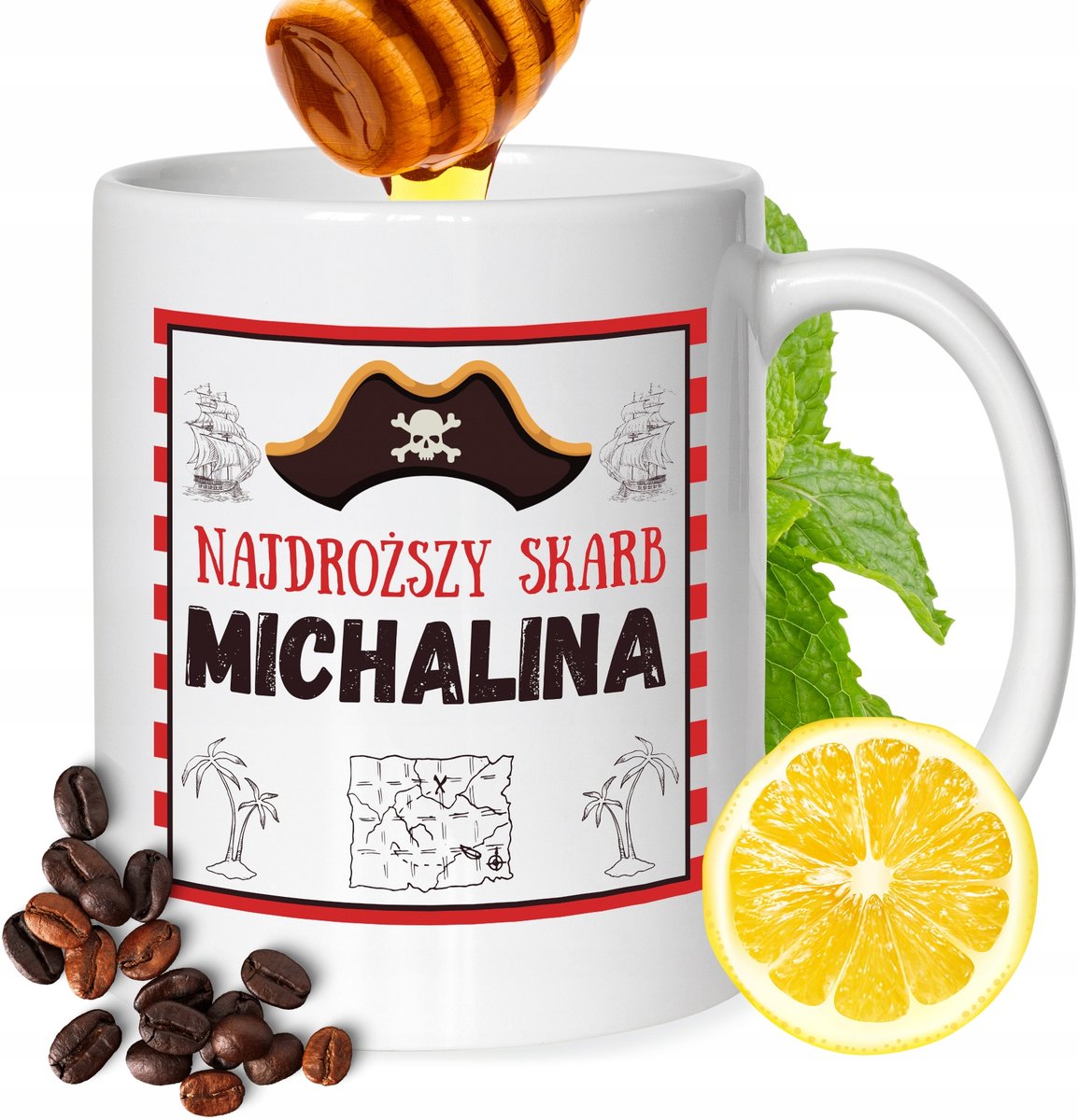 Kubek Dla Michaliny Koleżanki Przyjaciółki Prezent z Nadrukiem Biały ...