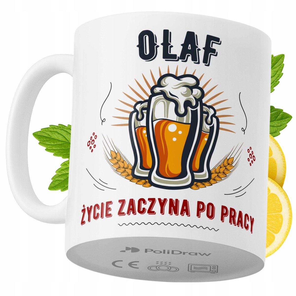 Kubek Dla Olafa na Prezent z Nadrukiem ze Zdjęciem 330 ml PoliDraw ...