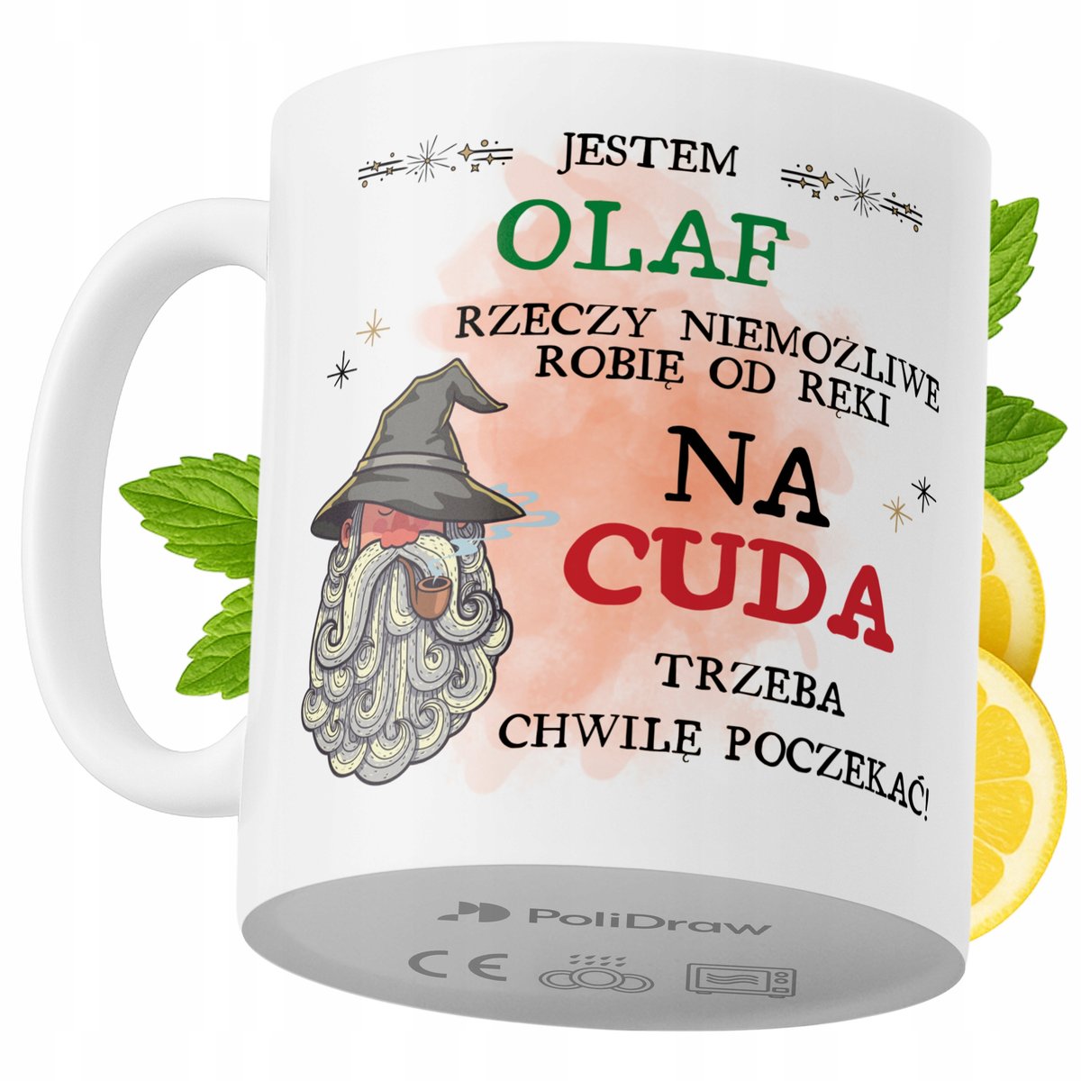 Kubek Dla Olafa na Prezent z Nadrukiem ze Zdjęciem 330 ml PoliDraw ...