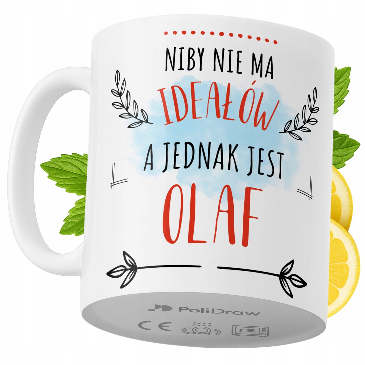Kubek Dla Olafa na Prezent z Nadrukiem ze Zdjęciem 330 ml PoliDraw ...