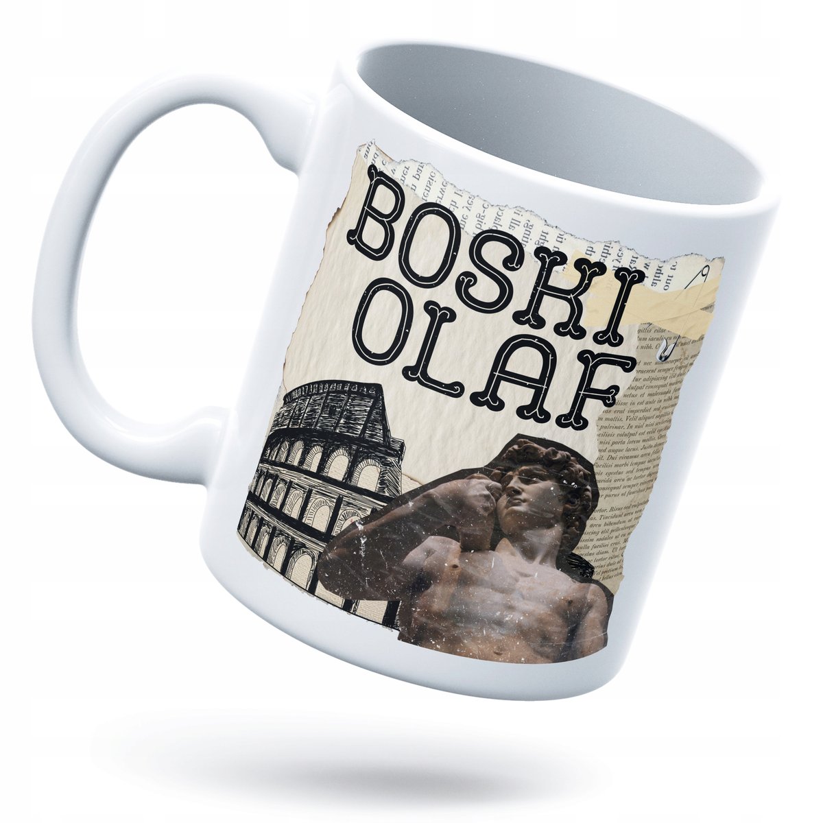 Kubek Dla Olafa Prezent z Dowolnym Trwałym Nadrukiem Zdjęciem Biały ...