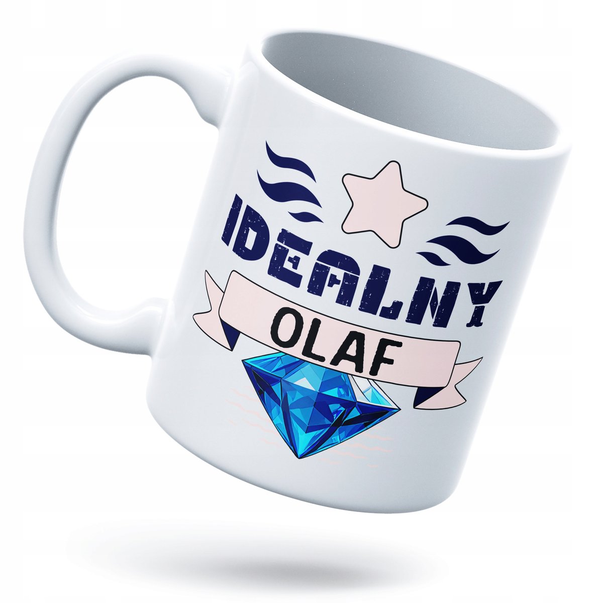 Kubek Dla Olafa Prezent z Dowolnym Trwałym Nadrukiem Zdjęciem Biały ...