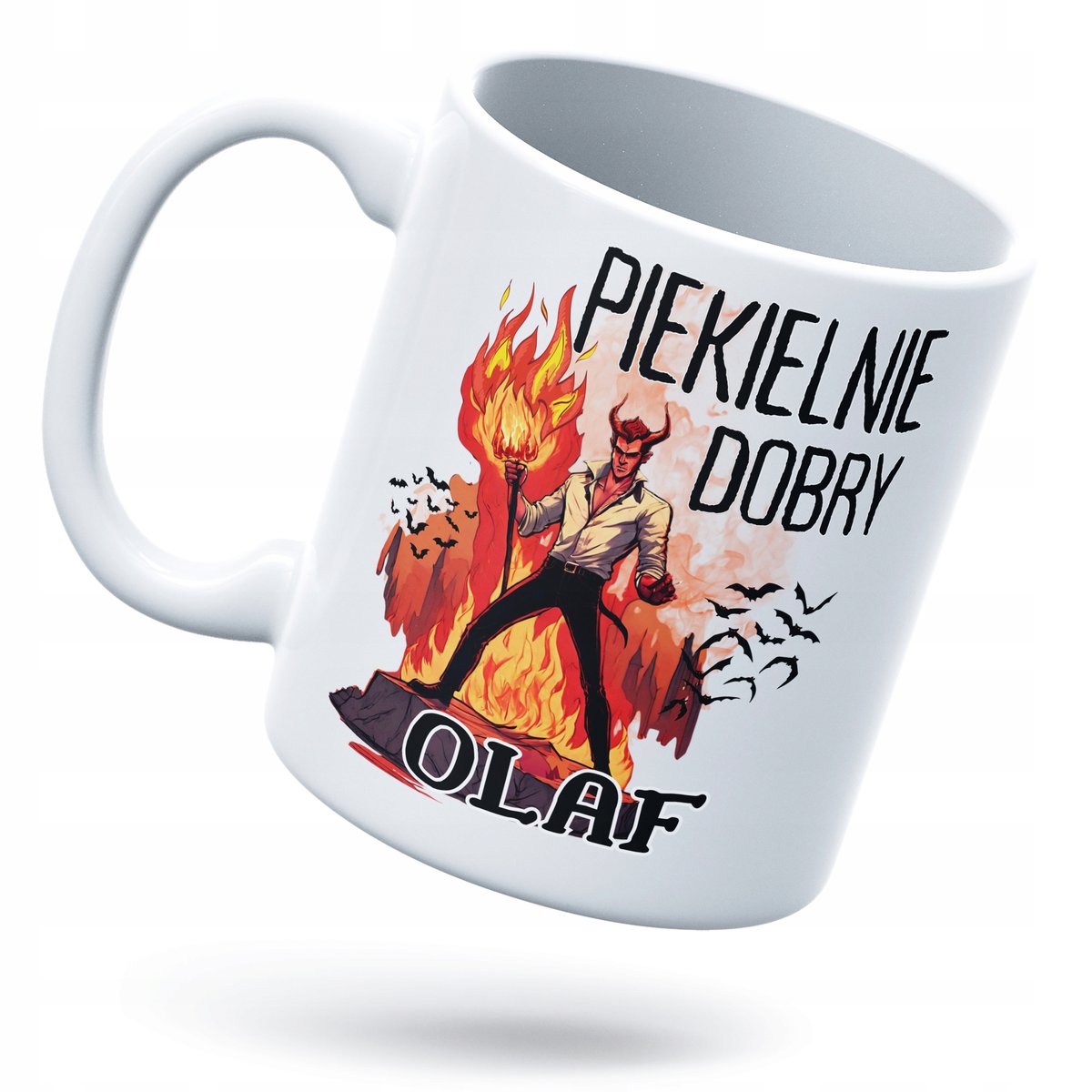 Kubek Dla Olafa Prezent z Dowolnym Trwałym Nadrukiem Zdjęciem Biały ...