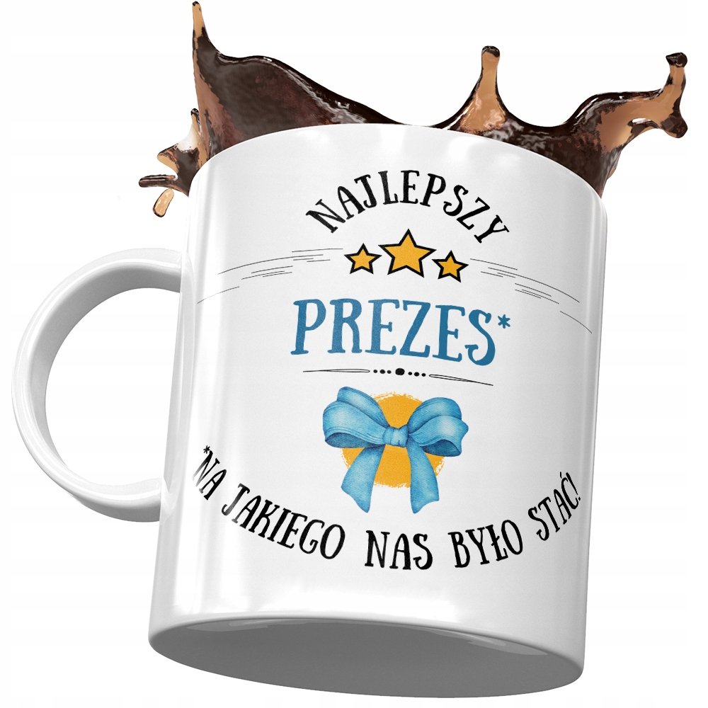 Kubek Dla Prezesa Najlepszy Prezes Prezent z Nadrukiem ze Zdjęciem ...