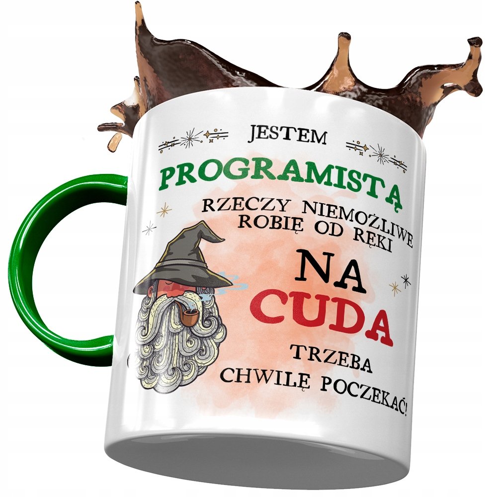 Kubek Dla Programisty Jestem Programistą Prezent z Nadrukiem ze ...