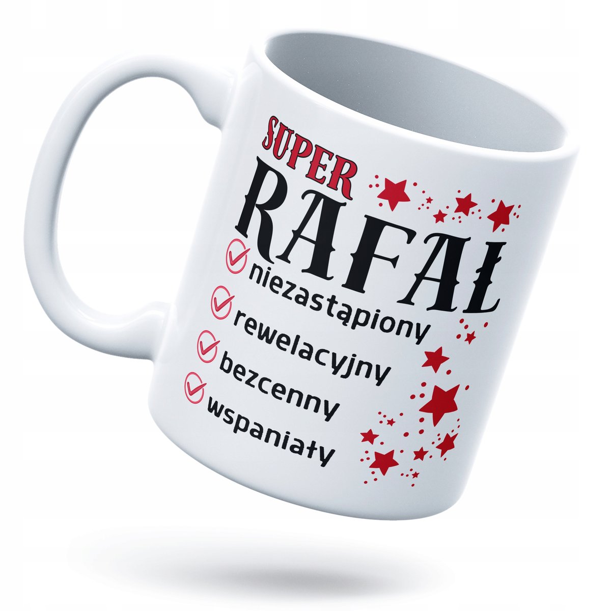 Kubek Dla Rafała Prezent z Dowolnym Trwałym Nadrukiem Zdjęciem Biały ...