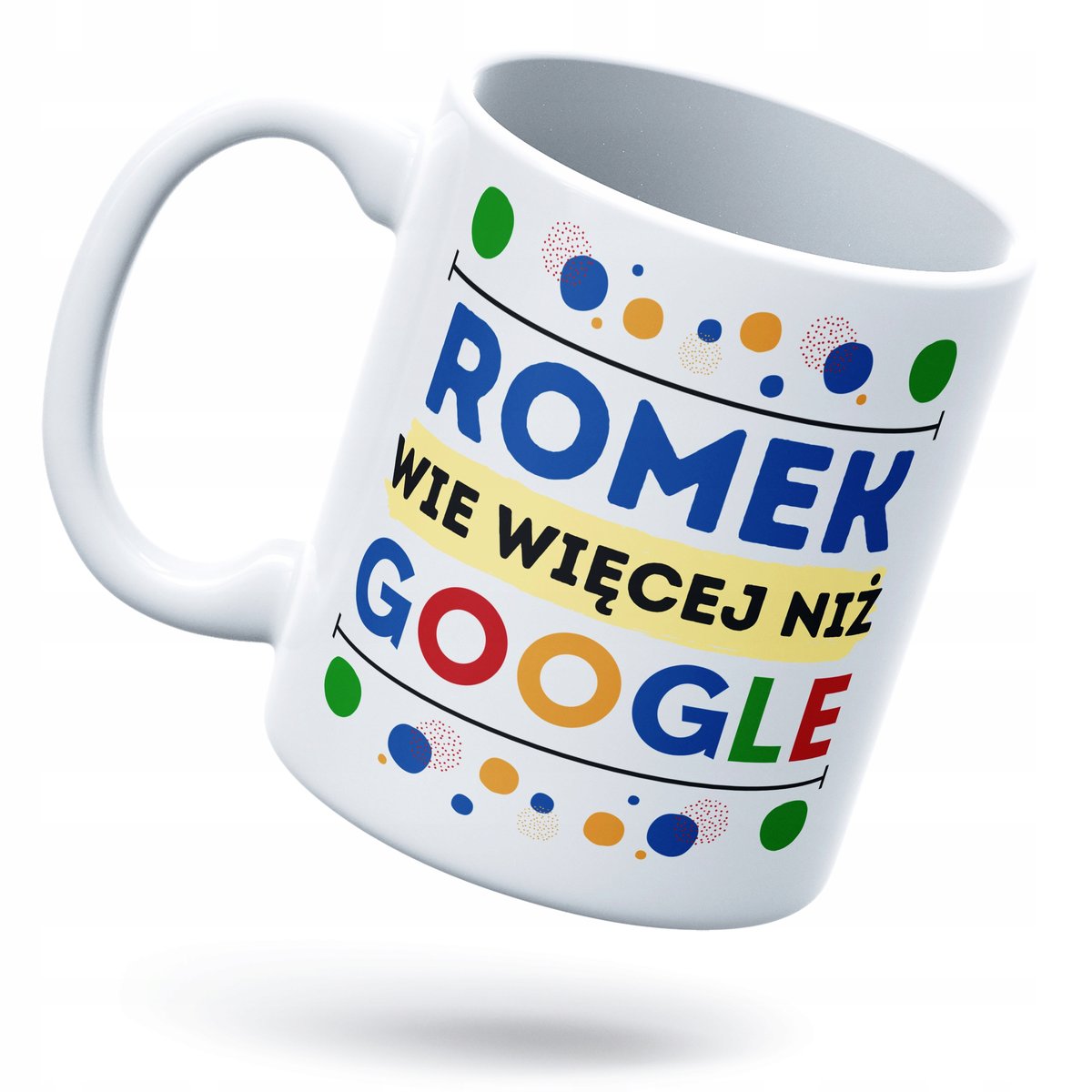 Kubek Dla Romka Prezent z Dowolnym Trwałym Nadrukiem Zdjęciem Biały Logo - Inna marka | Sklep ...