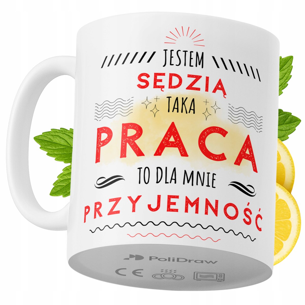 Kubek Dla Sędziego na Prezent z Nadrukiem ze Zdjęciem 330 ml PoliDraw + Opakowanie na prezent ...