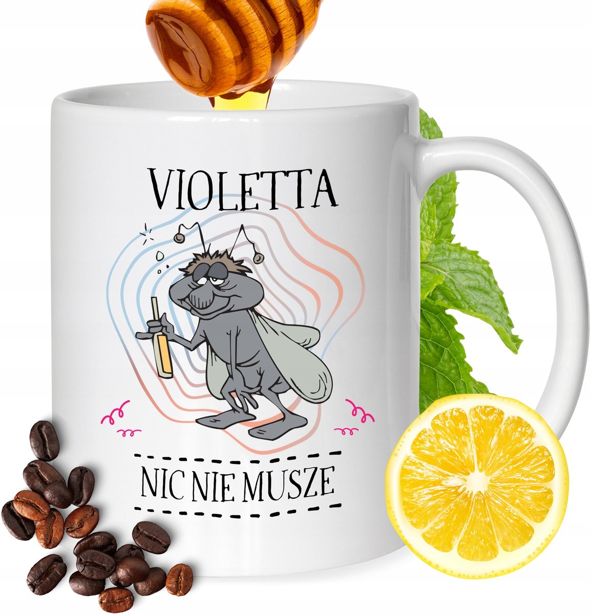 Kubek Dla Violetty Koleżanki Przyjaciółki Żony Prezent Biały 330ml ...