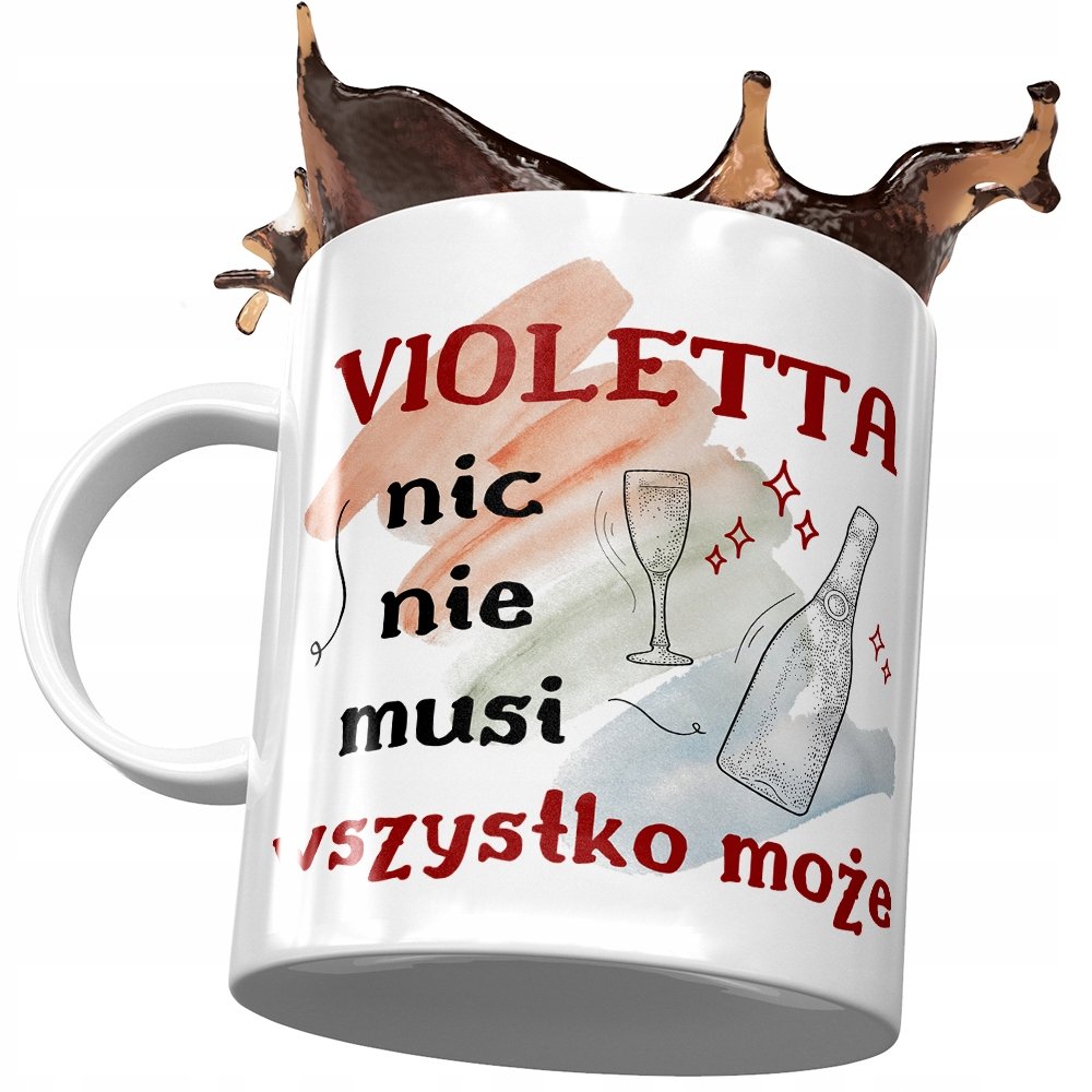 Kubek Dla Violetty Koleżanki Przyjaciółki Żony z Nadrukiem ze Zdjęciem ...