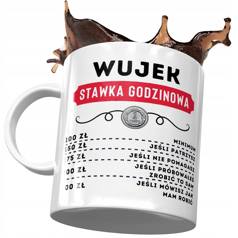 Kubek dla Wujka Wuja Wujaszka rodziny na Prezent z Nadrukiem ze ...