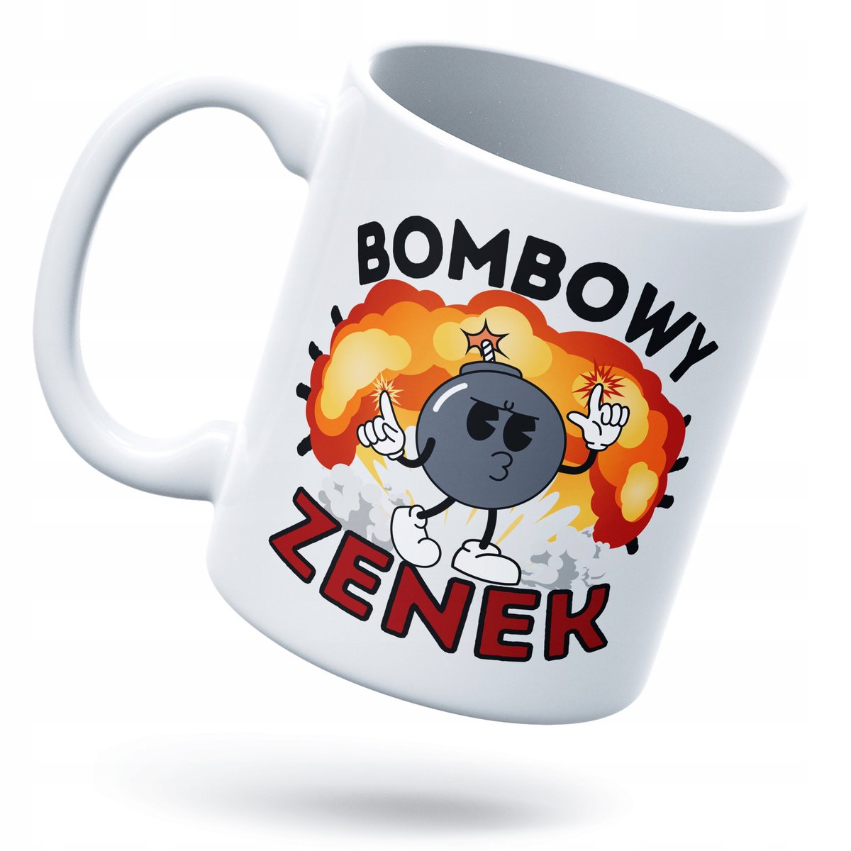 Kubek Dla Zenka Prezent z Dowolnym Trwałym Nadrukiem Zdjęciem Biały ...