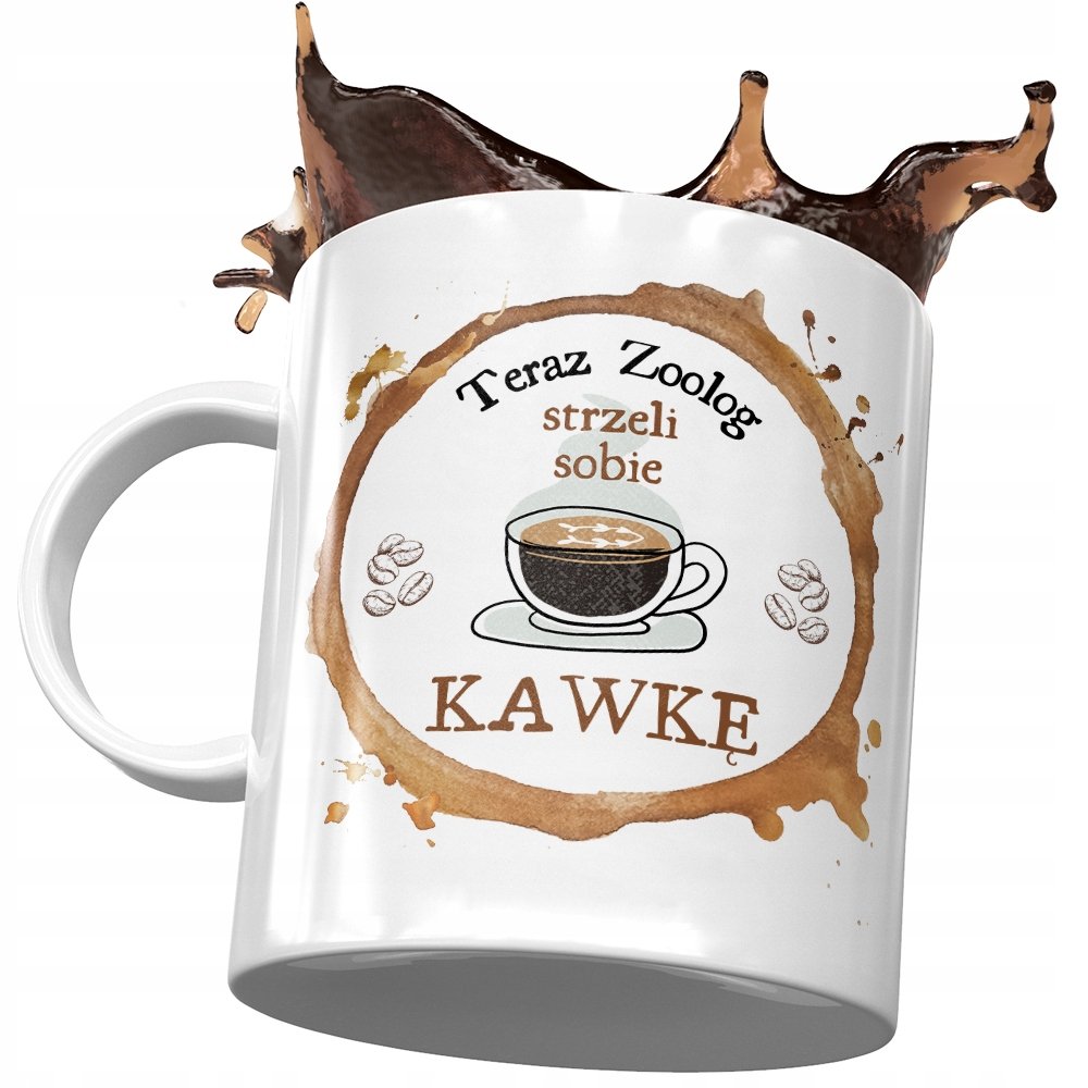 Kubek Dla Zoologa Teraz Zoolog Strzeli Kawkę Z Nadrukiem Ze Zdjęciem+ Opakowanie Na Prezent ...