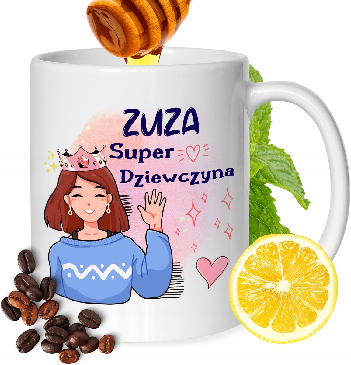 Kubek Dla Zuzy Koleżanki Przyjaciółki Żony Prezent z Nadrukiem Biały ...