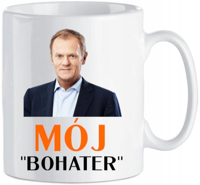 Kubek Donald TUSK MÓj Bohater - HaftNadruk | Sklep EMPIK.COM