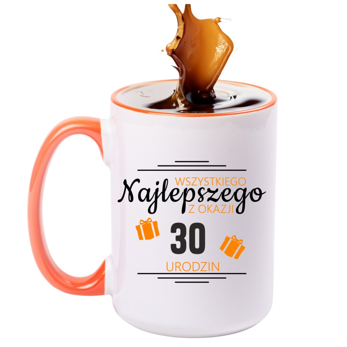 Kubek duży (440 ml) prezent urodzinowy, na trzydzieste urodziny, 30 lat + imię, 2 - supergifty ...