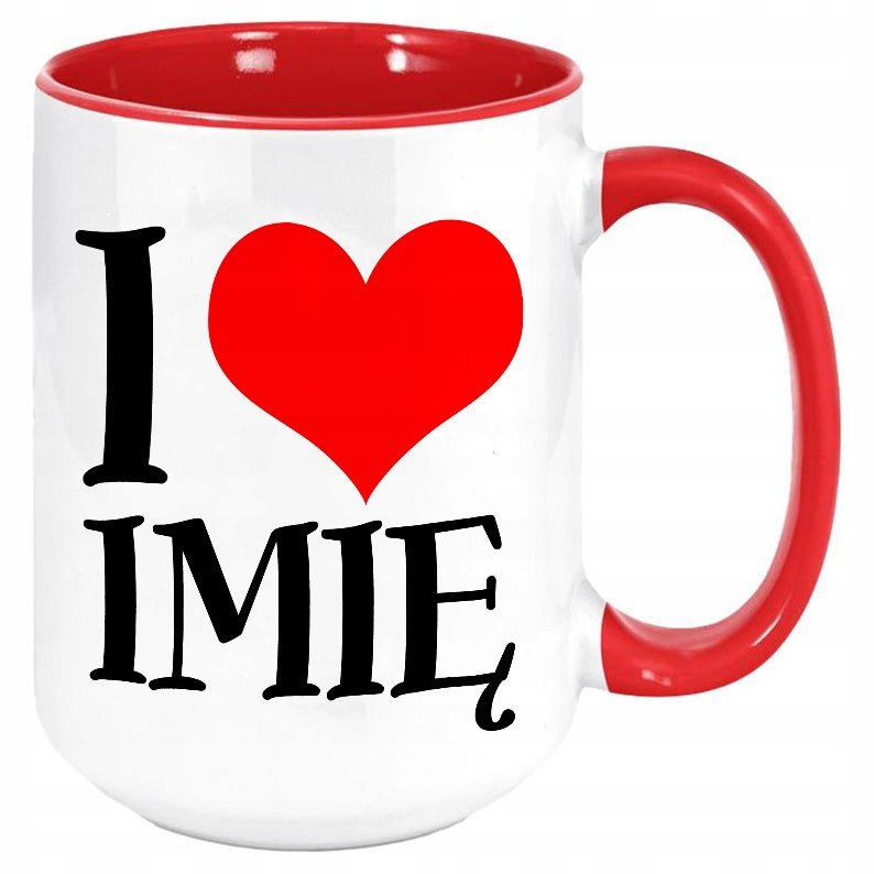 Kubek Duży RED Na WALENTYNKI I Love IMIĘ Top Wzory - StyleCouture | Sklep EMPIK.COM