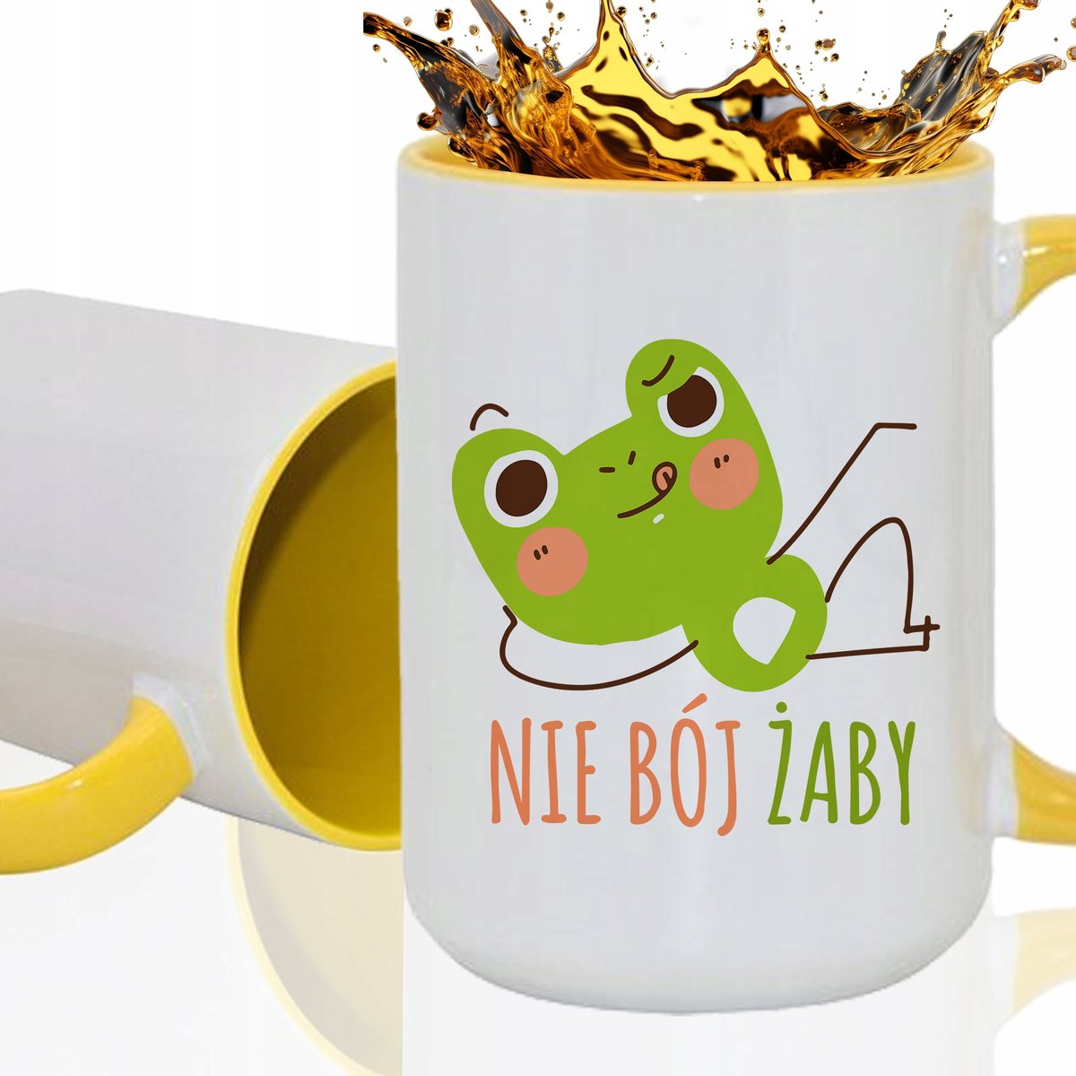 Kubek Duży XXL ŻÓŁTY Na Prezent Urodziny Żabki NIE BÓJ ŻABY Zabawne Wzory - StyleCouture | Sklep ...