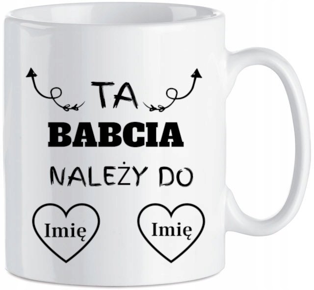 Kubek Dzień Babci Prezent Ta Babcia należy do (Imię) 330 ml - HaftNadruk | Sklep EMPIK.COM
