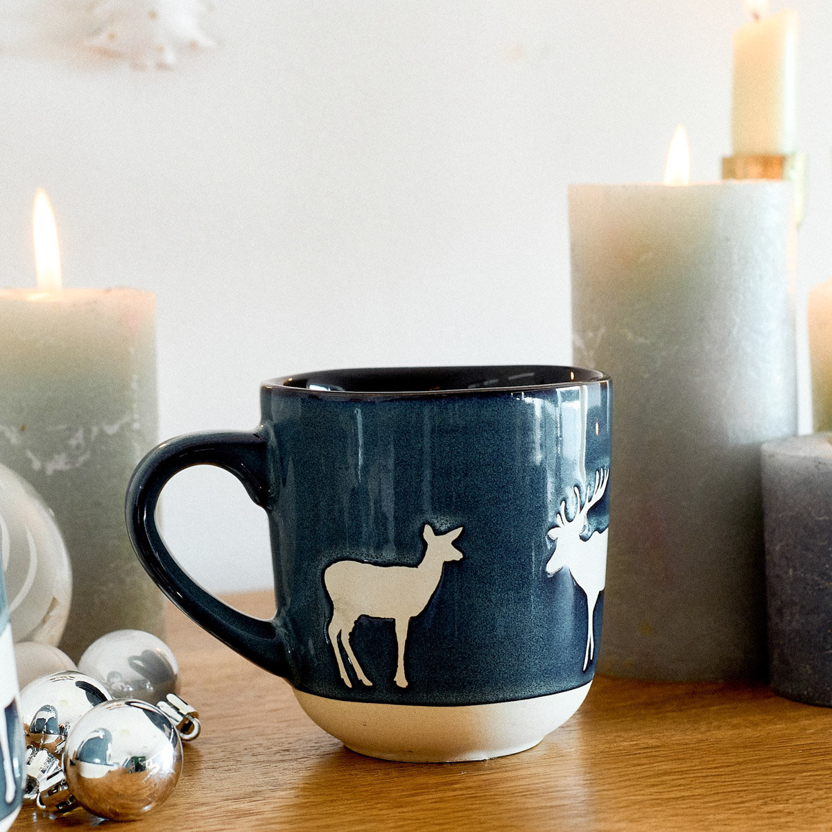 Kubek ERDO z jeleniami granatowy 0,42 l HOMLA - Homla | Sklep EMPIK.COM