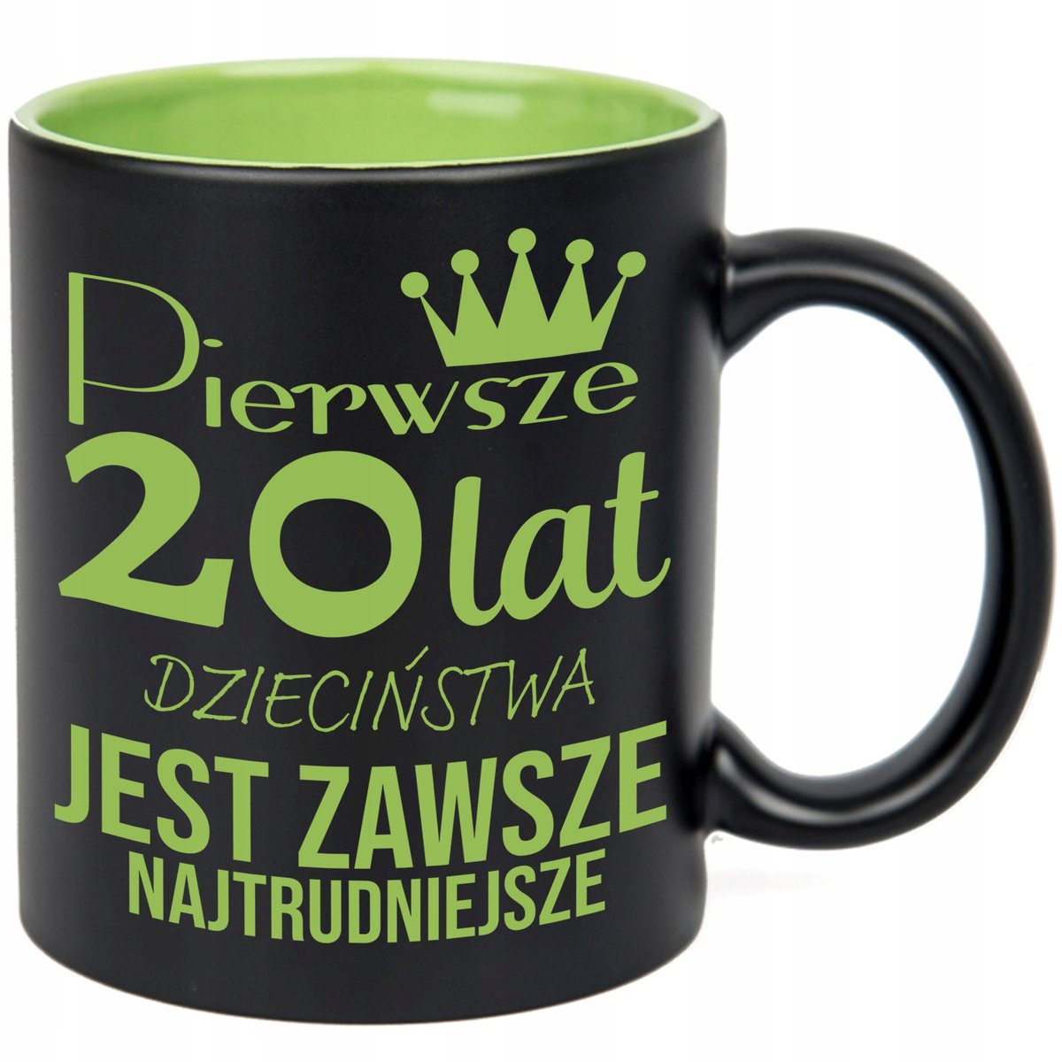 KUBEK GRAWER ZIEL PREZNET URODZINY PIERWSZE 20 LAT JEST NAJTRUDNIEJSZE ...