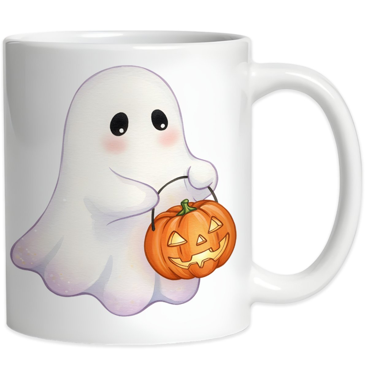 Kubek Halloween Ceramiczny Duch Z Koszykiem W Kształcie Dyni Duszek ...