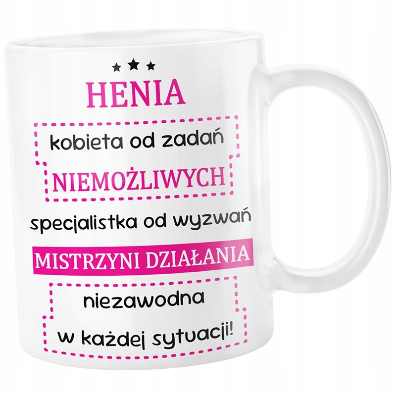 KUBEK HENIA MISTRZYNI DZIAŁANIA SPECJALISTKA ZADAŃ - Inna marka | Sklep ...