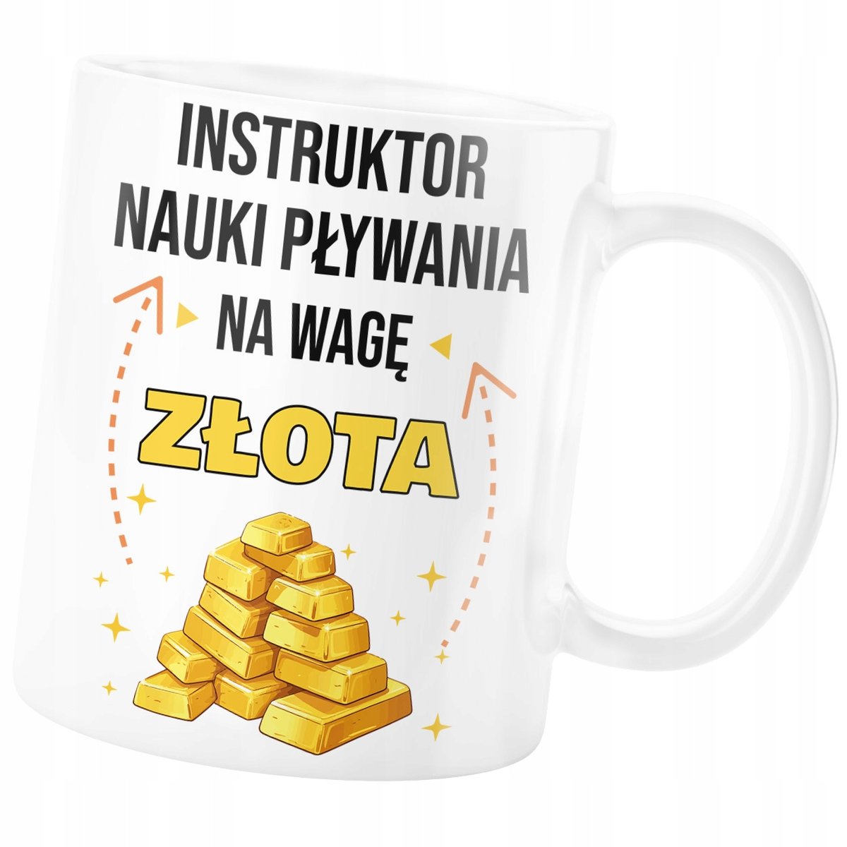 KUBEK INSTRUKTOR NAUKI PŁYWANIA NA WAGĘ ZŁOTA PREZENT ...