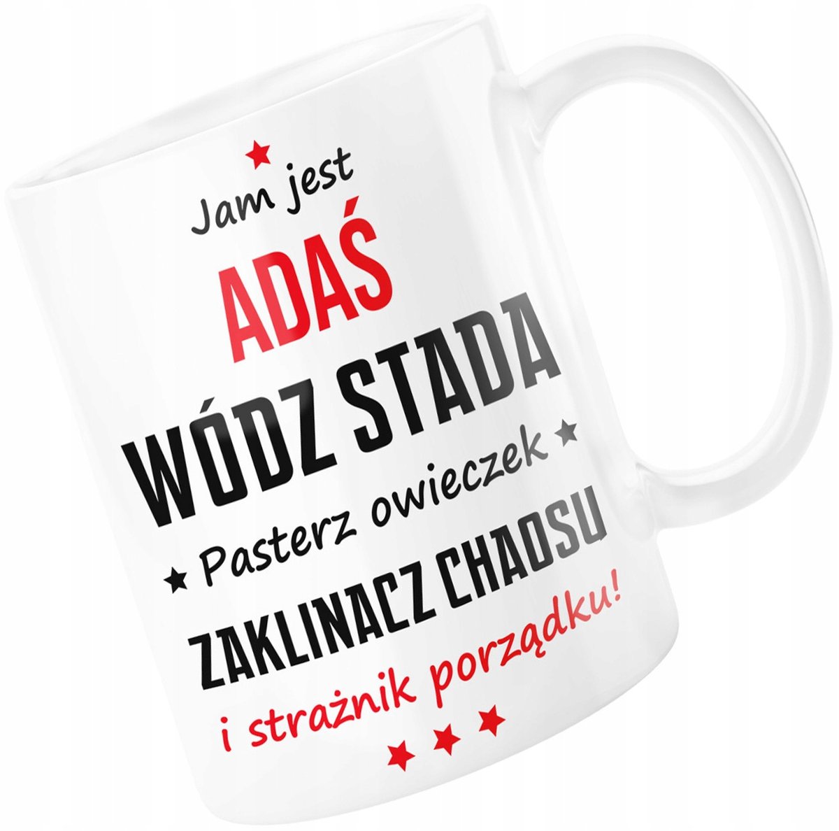 KUBEK JAM JEST ADAŚ WÓDZ STADA ŚMIESZNY PREZENT - Inna marka | Sklep ...